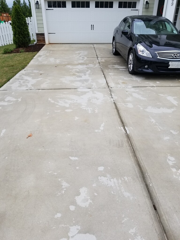 White spots on drive way - Flat Work - Pressure Washing Resource