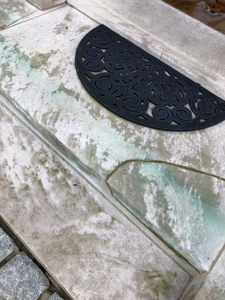 Copper stain on concrete steps - Residential - Pressure Washing Resource