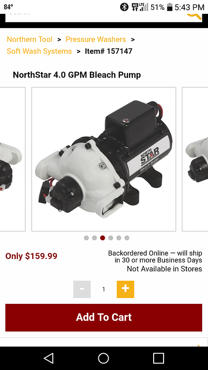 Northern Tool Bleach Pump - Page 2 - Supplies & Equipment - Pressure ...