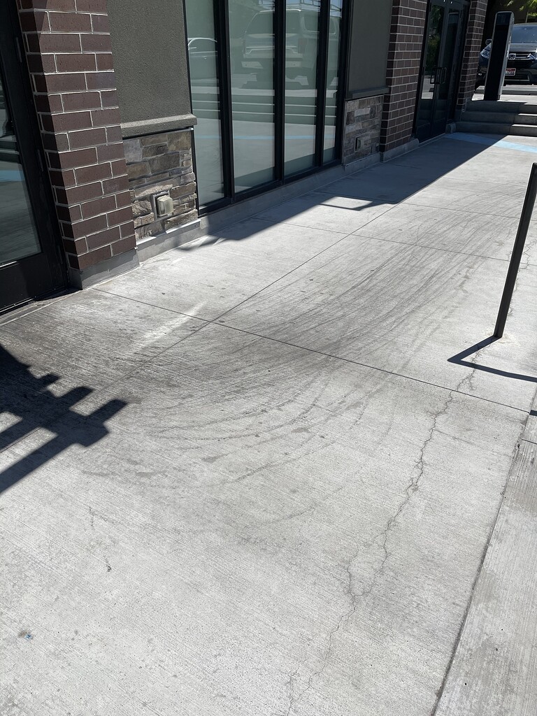 2 years of grease staining concrete - Commercial - Pressure Washing ...