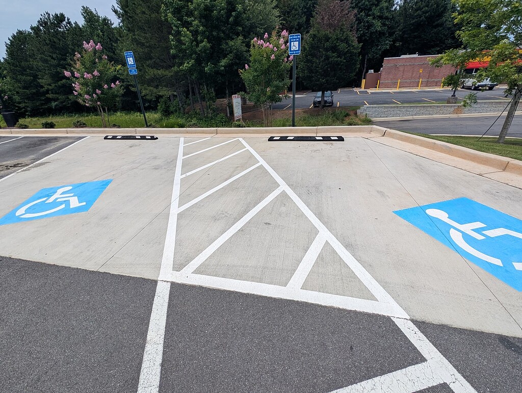 Can we talk parking lot symbols? Best approach to not blast off paint ...