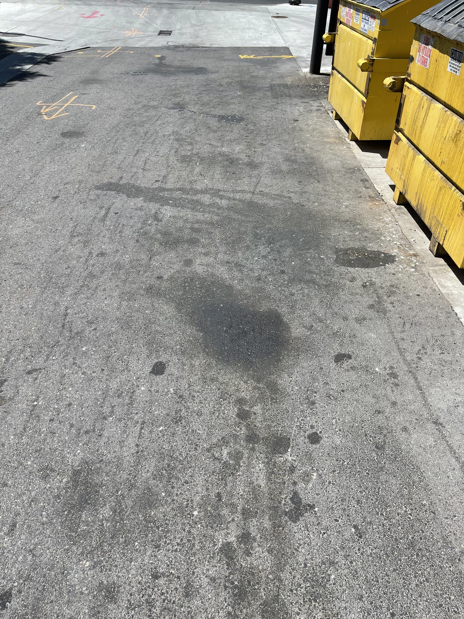 2 years of grease staining concrete - Commercial - Pressure Washing ...
